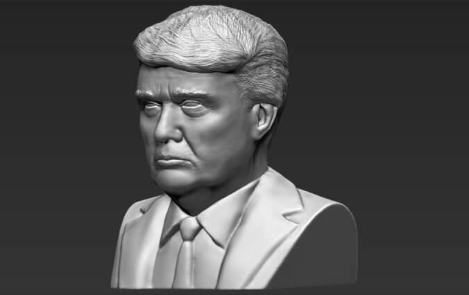 President Donald Trump Bust - 3D Model by PrintedReality