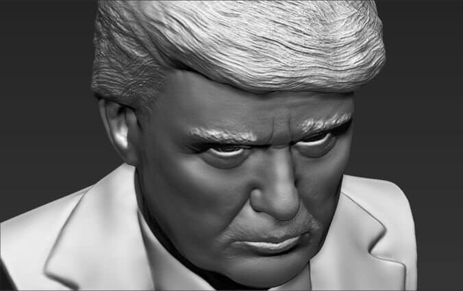 President Donald Trump Bust - 3D Model by PrintedReality