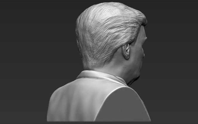 President Donald Trump Bust - 3D Model by PrintedReality