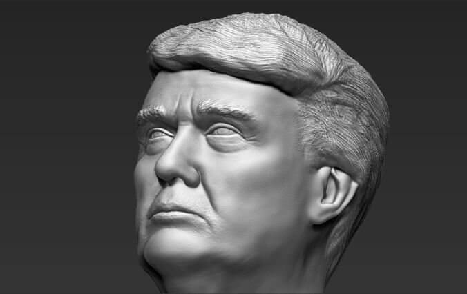 President Donald Trump Bust - 3D Model by PrintedReality