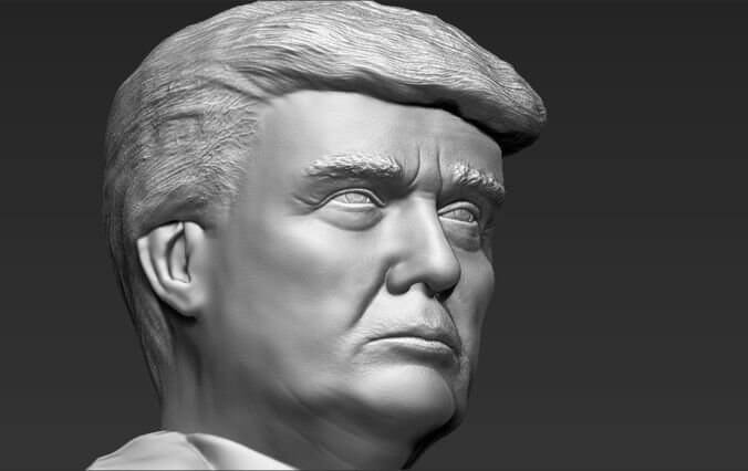 President Donald Trump Bust - 3D Model by PrintedReality