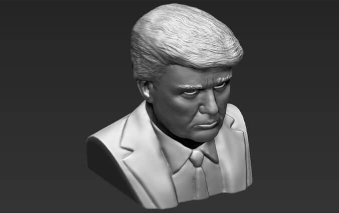 President Donald Trump Bust - 3D Model by PrintedReality