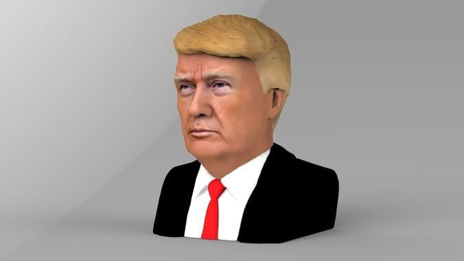 President Donald Trump (Full Color) - 3D Model by PrintedReality