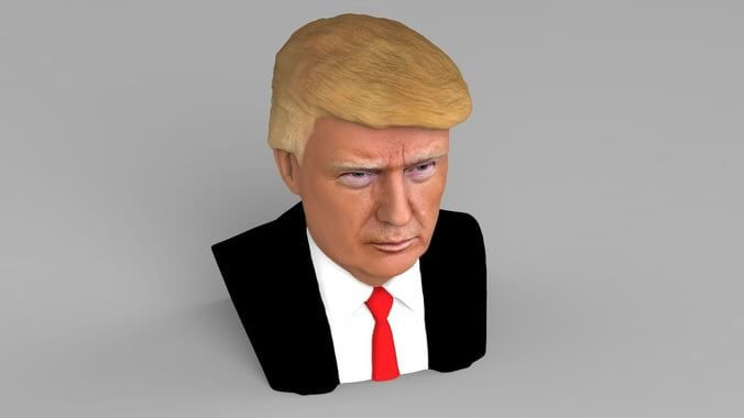 President Donald Trump (Full Color) - 3D Model by PrintedReality