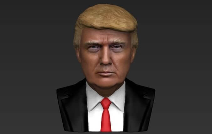 President Donald Trump (Full Color) - 3D Model by PrintedReality