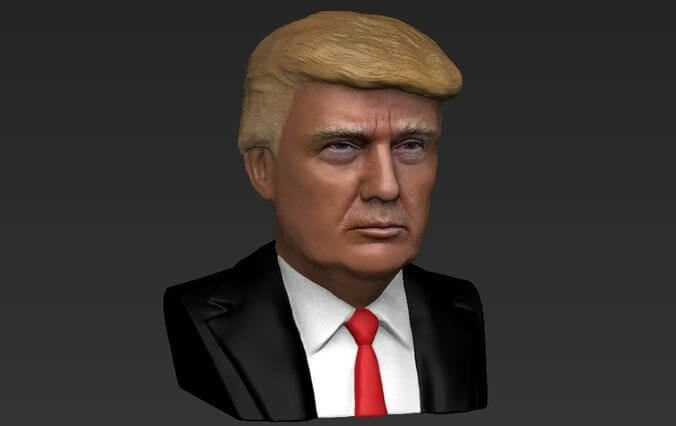 President Donald Trump (Full Color) - 3D Model by PrintedReality