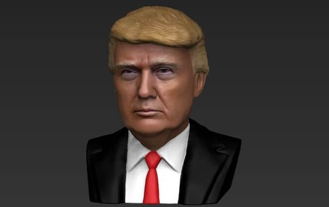 President Donald Trump (Full Color) - 3D Model by PrintedReality