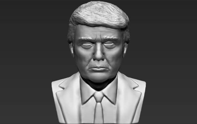 President Donald Trump (Full Color) - 3D Model by PrintedReality