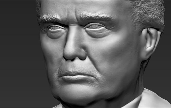 President Donald Trump (Full Color) - 3D Model by PrintedReality
