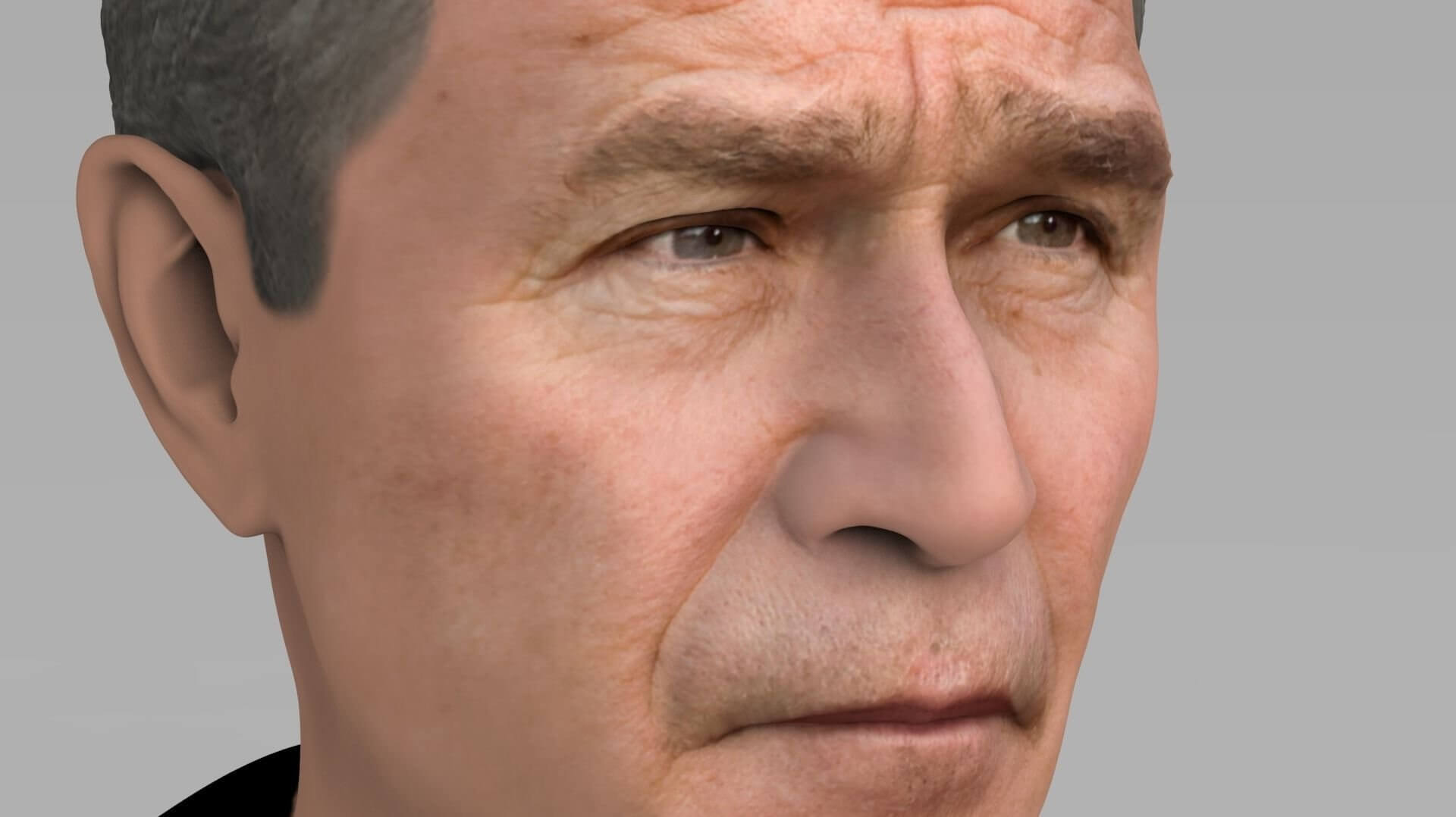 President George W Bush Bust (Full Color) - 3D Model by PrintedReality