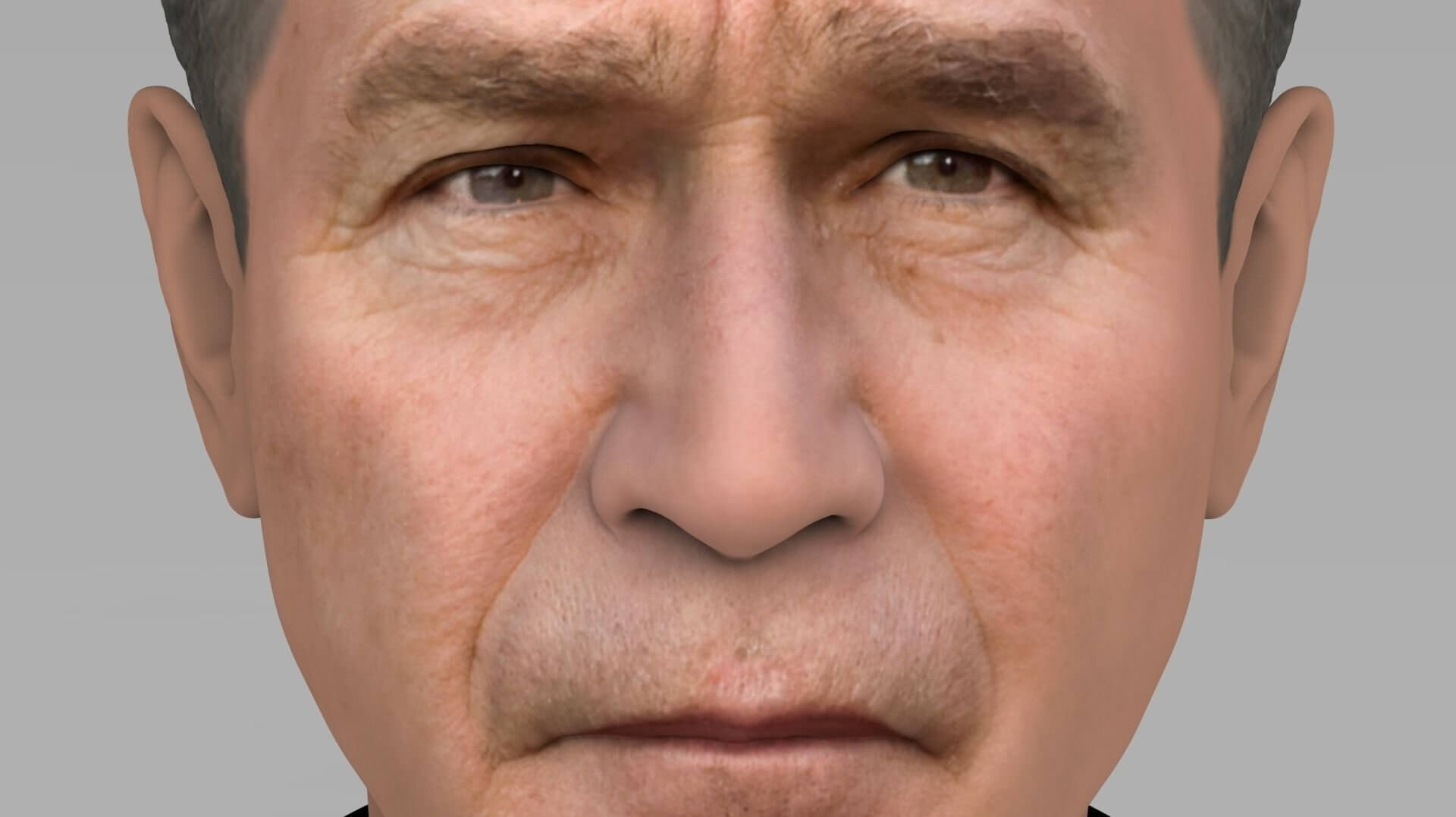 President George W Bush Bust (Full Color) - 3D Model by PrintedReality
