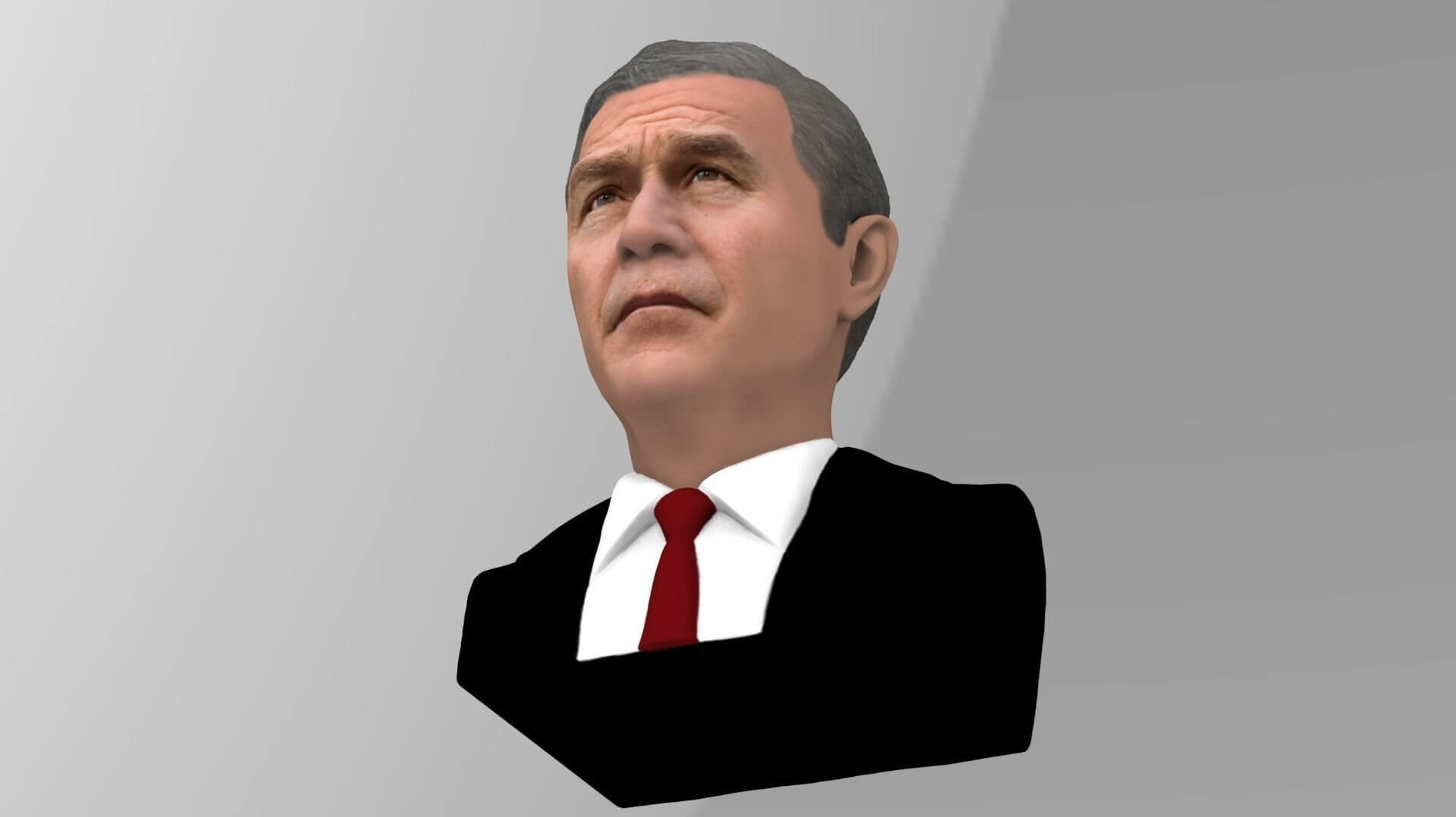 President George W Bush Bust (Full Color) - 3D Model by PrintedReality