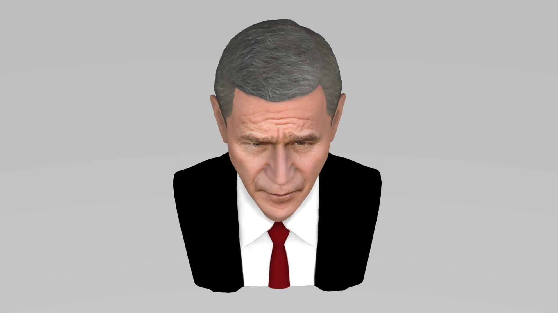 President George W Bush Bust (Full Color) - 3D Model by PrintedReality