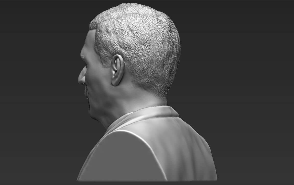 President George W Bush Bust (Full Color) - 3D Model by PrintedReality