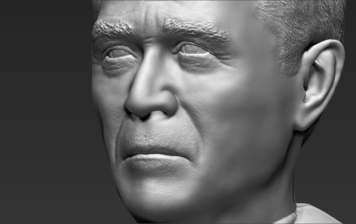 President George W Bush Bust (Full Color) - 3D Model by PrintedReality