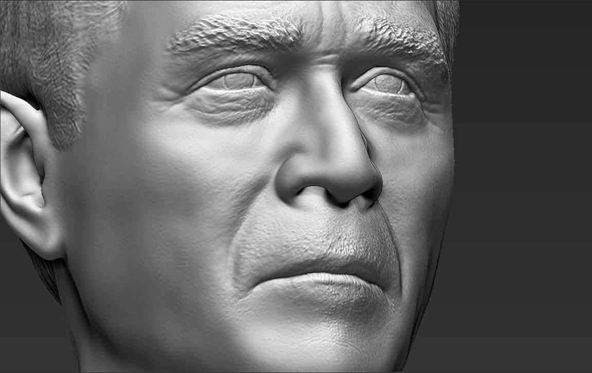 President George W Bush Bust (Full Color) - 3D Model by PrintedReality