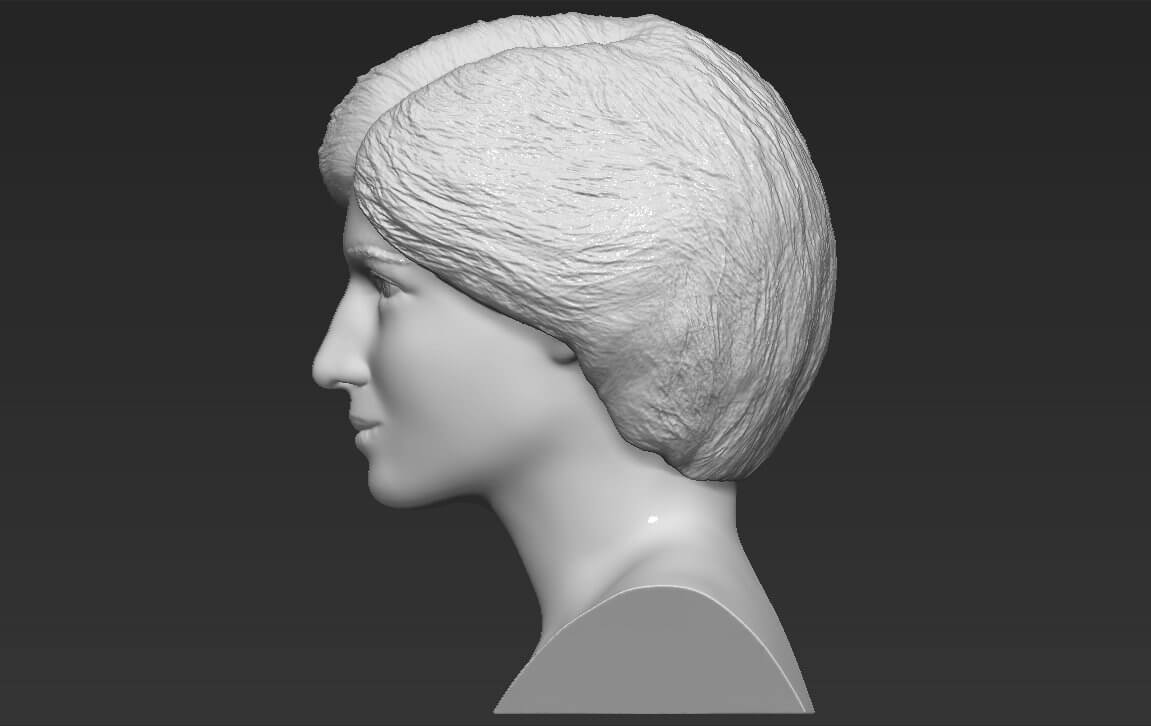 Princess Diana Bust - 3D Model by PrintedReality