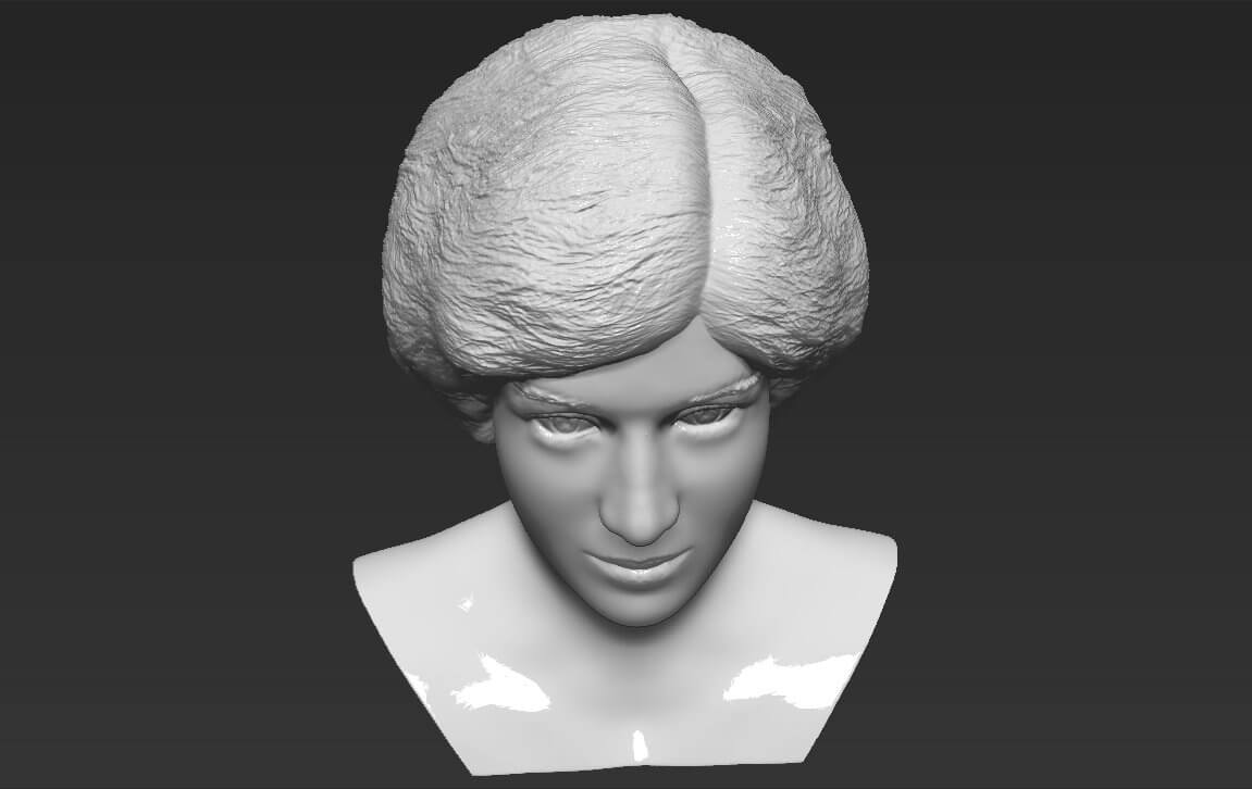 Princess Diana Bust - 3D Model by PrintedReality