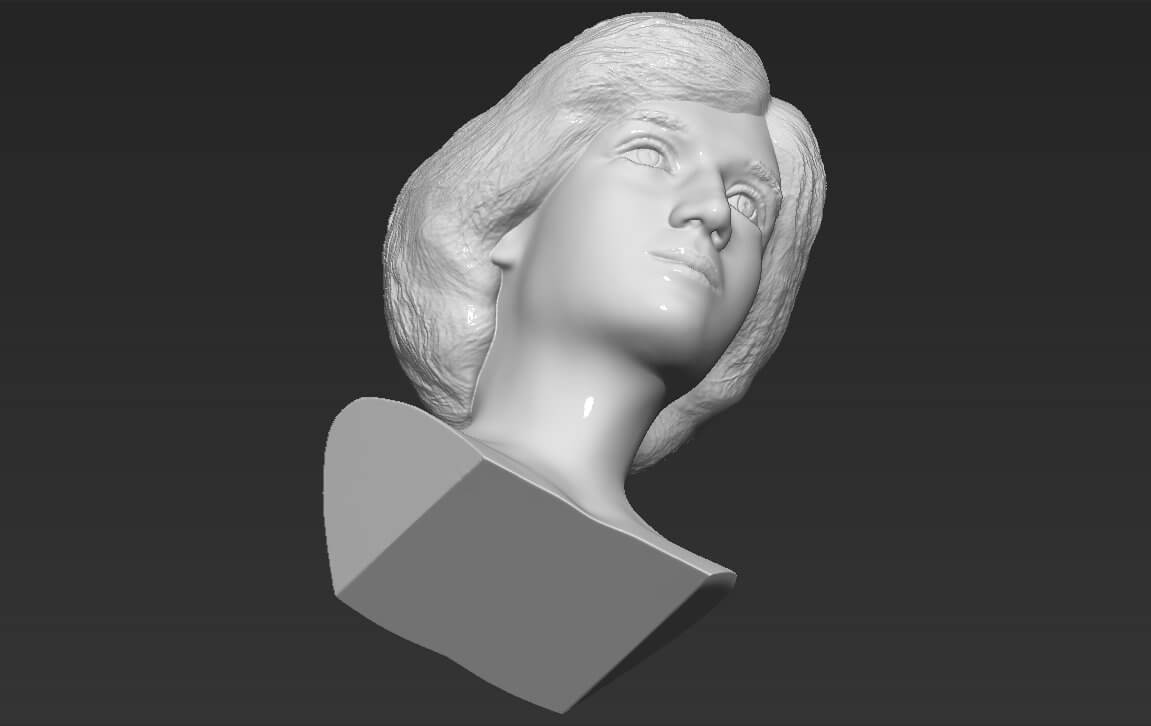 Princess Diana Bust - 3D Model by PrintedReality
