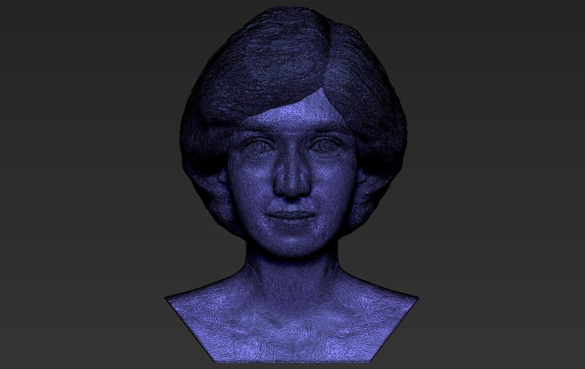 Princess Diana Bust - 3D Model by PrintedReality