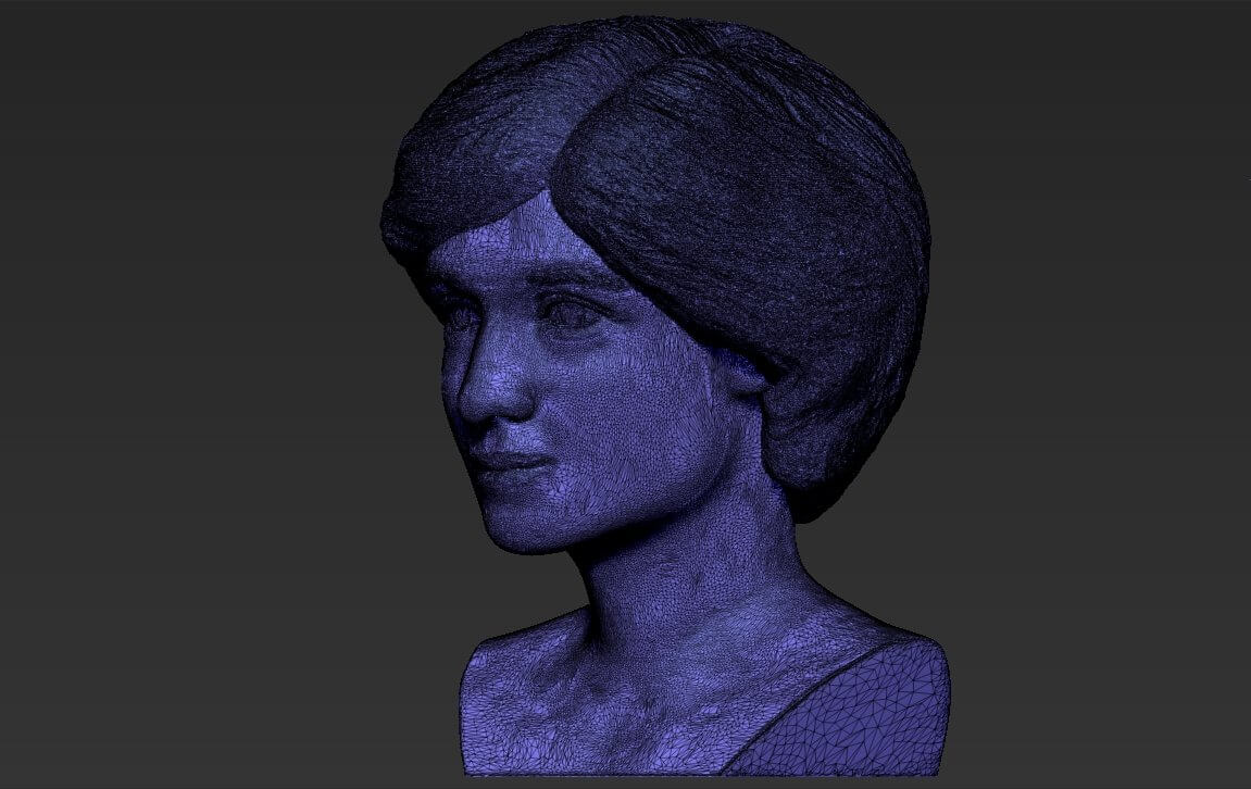 Princess Diana Bust - 3D Model by PrintedReality