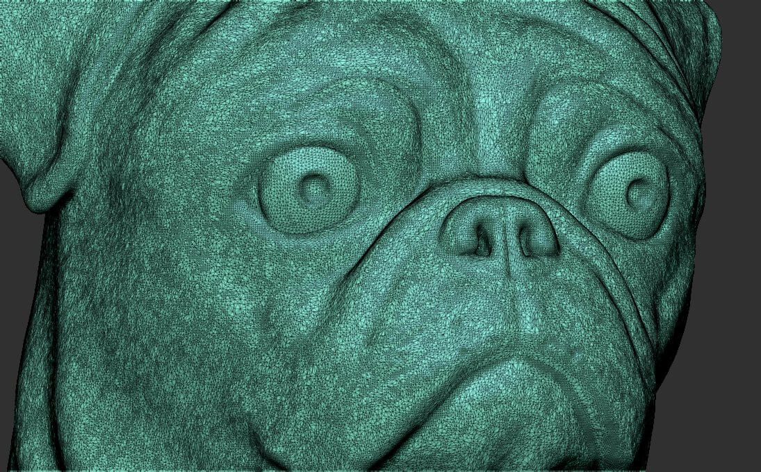 Pug Head - 3D Model by PrintedReality