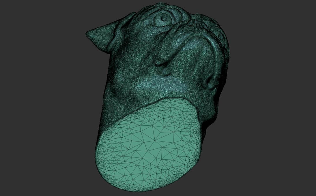 Pug Head - 3D Model by PrintedReality