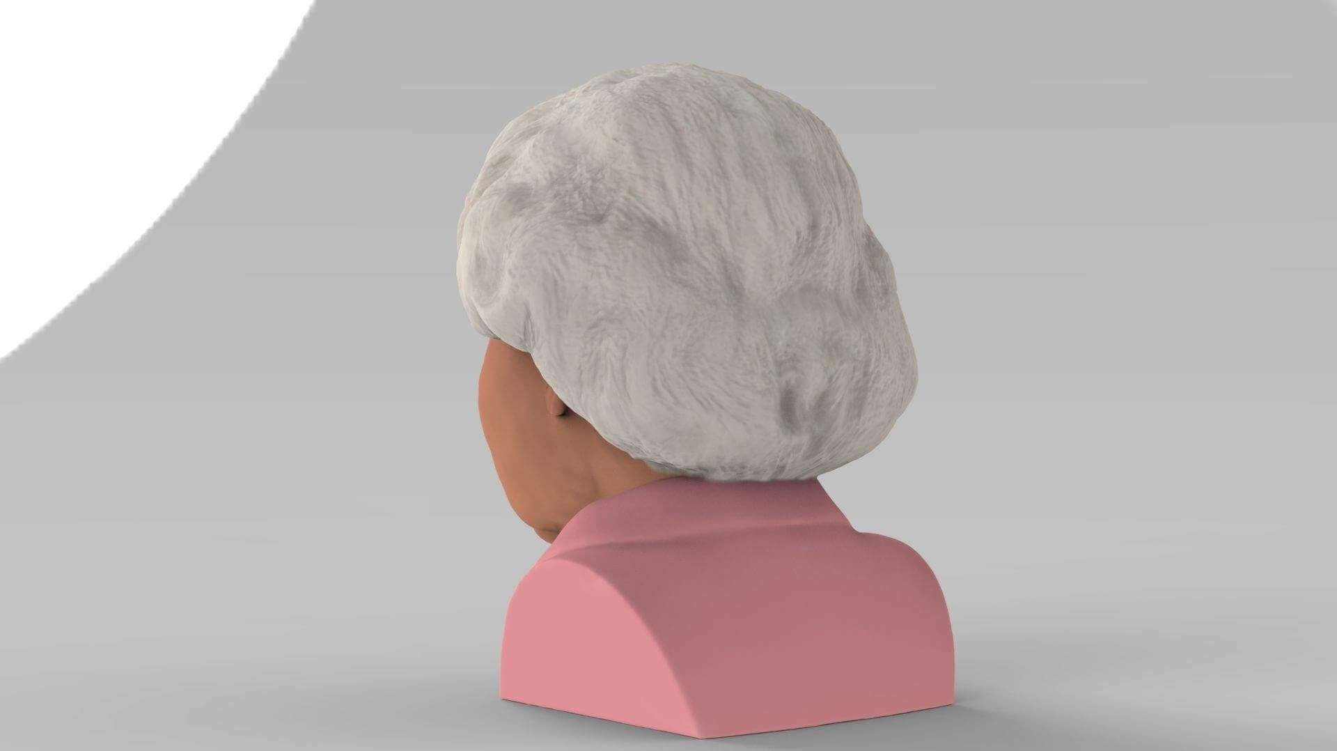 Queen Elizabeth II Bust (Full Color) - 3D Model by PrintedReality