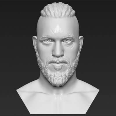 Ragnar Lothbrook Vikings Bust - 3D Model by PrintedReality