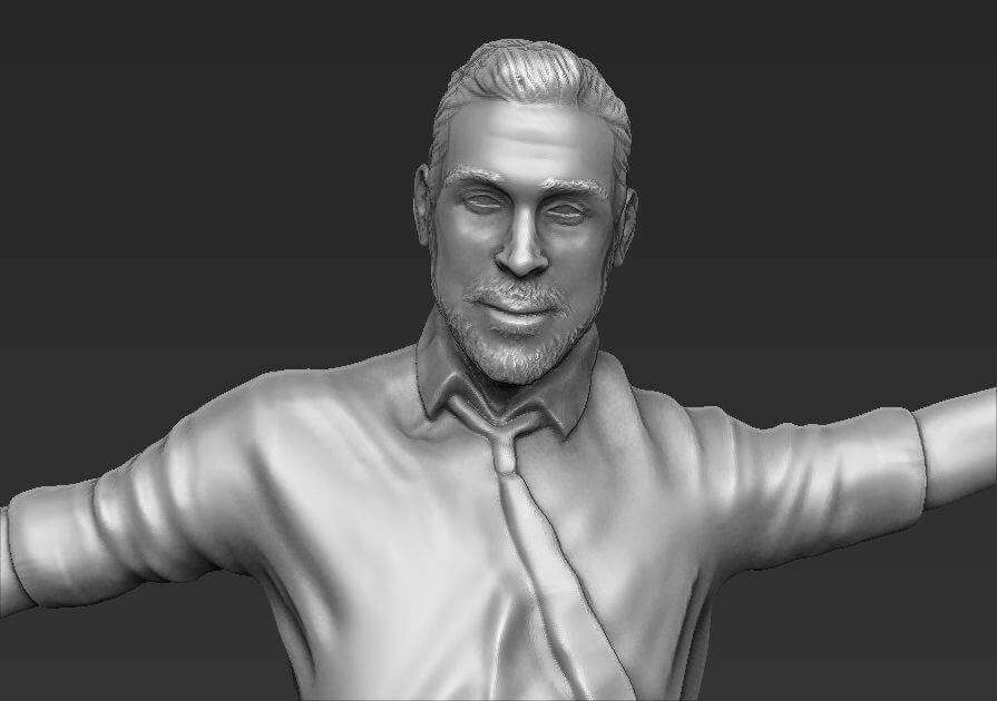 Ryan Gosling from La La Land (Full Color) - 3D Model by PrintedReality