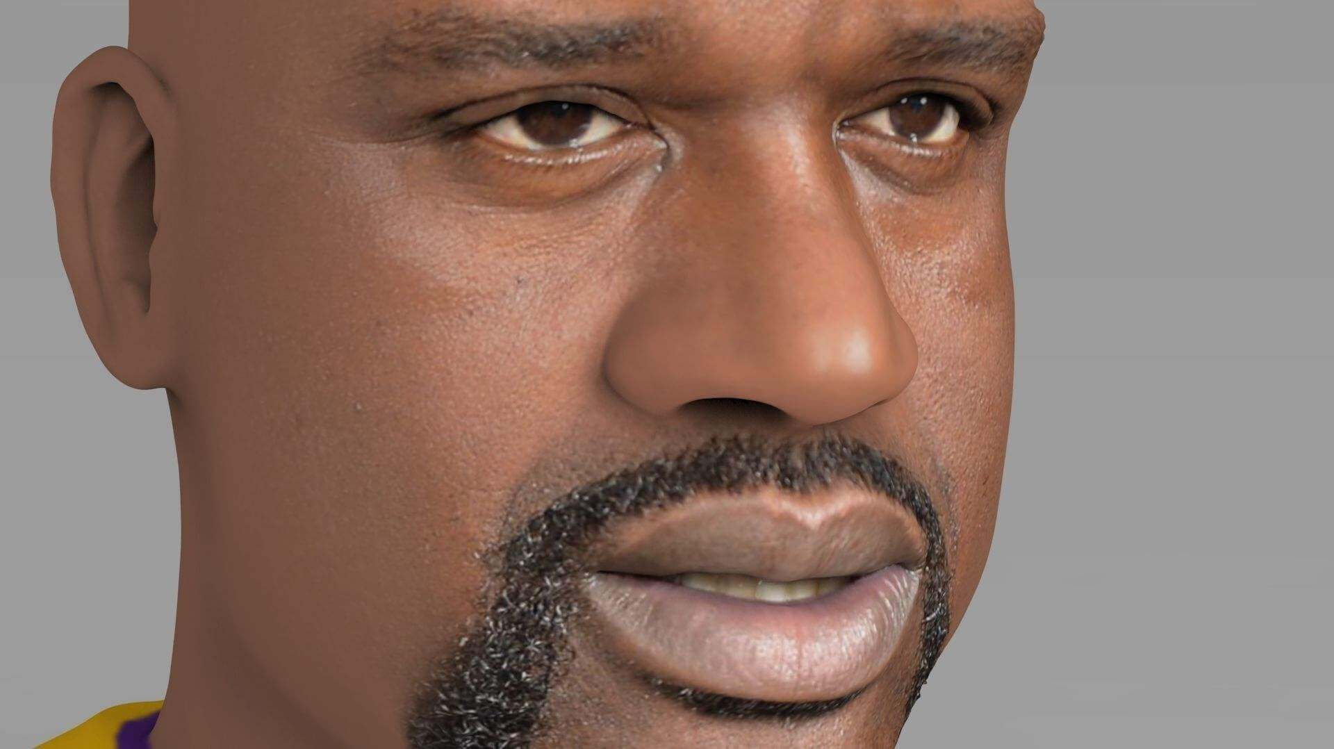 Shaq O'Neal (Full Color) - 3D Model by PrintedReality