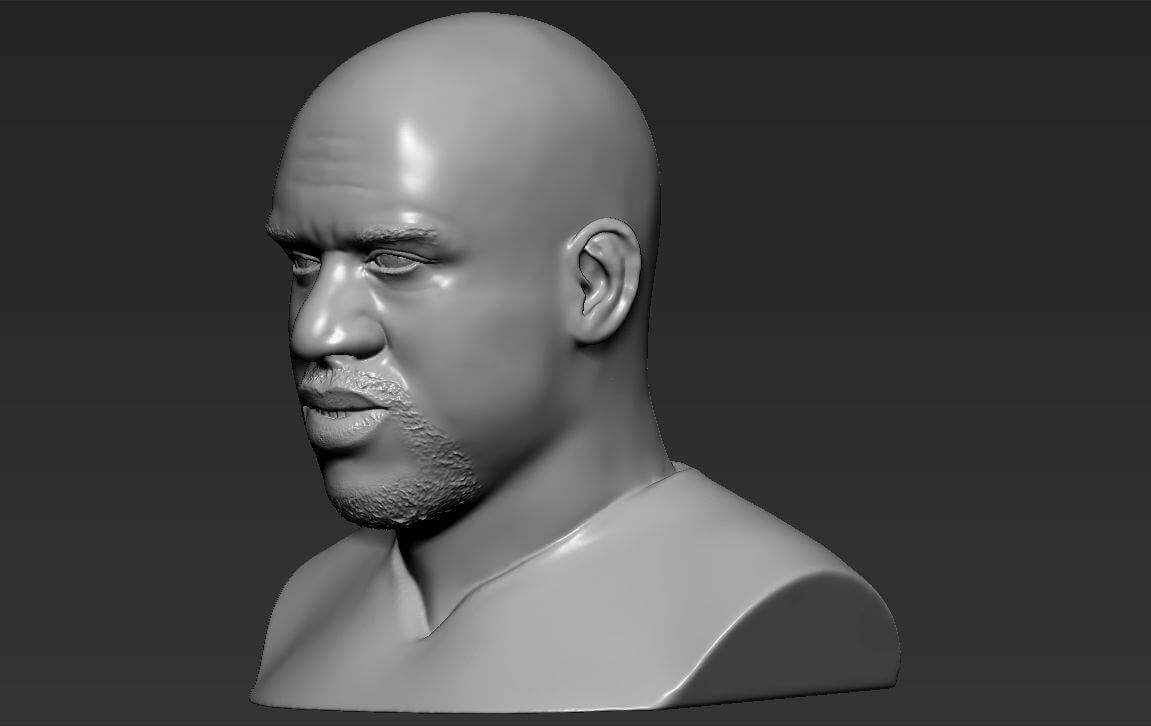 Shaq O'Neal (Full Color) - 3D Model by PrintedReality