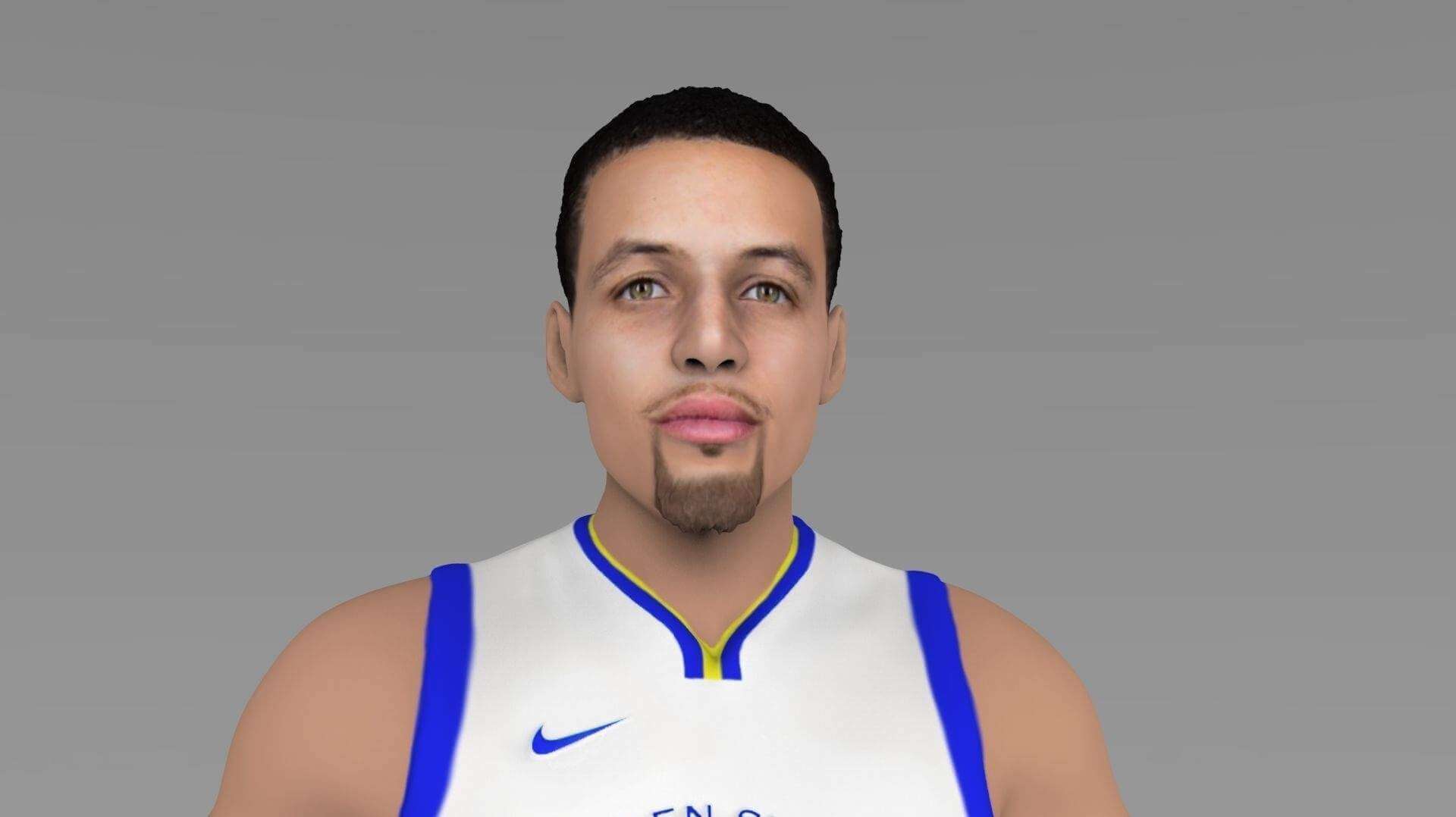 Stephen Curry Full Color Print Ready 3D Model