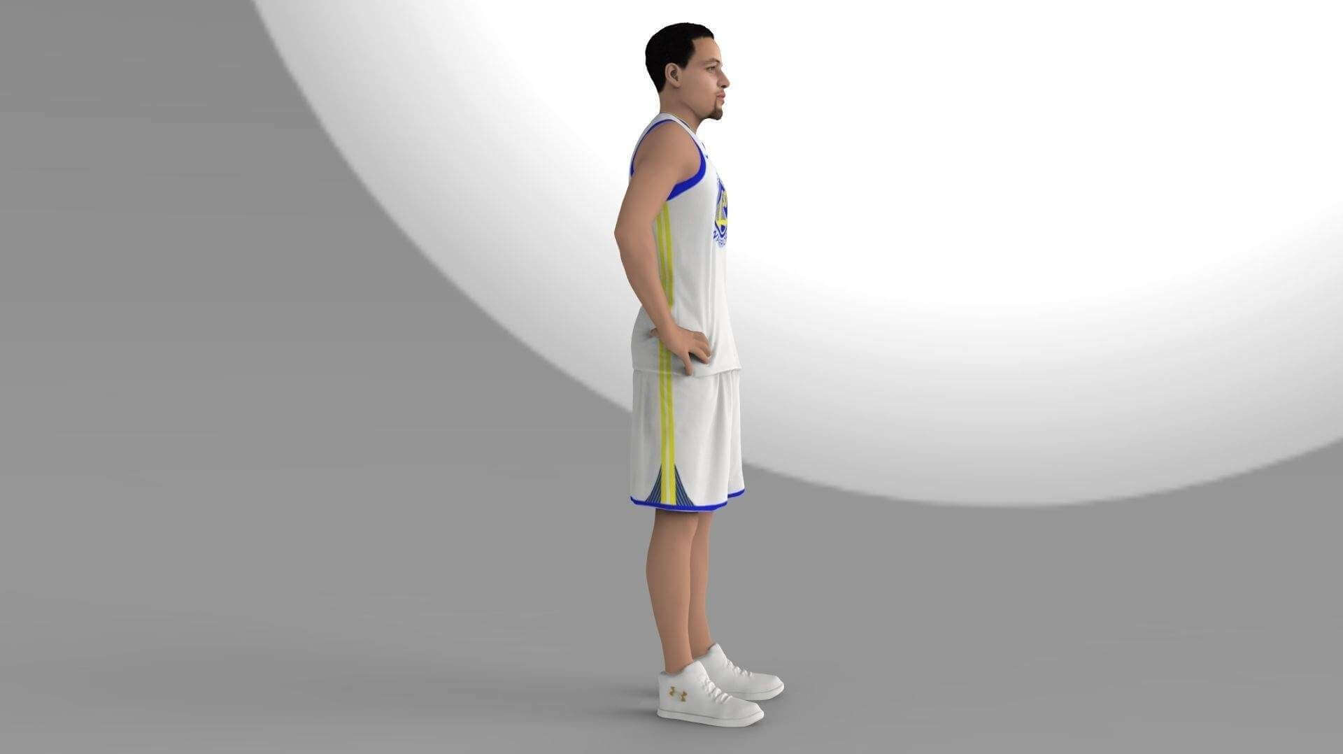 Stephen Curry (Full Color) - 3D Model by PrintedReality