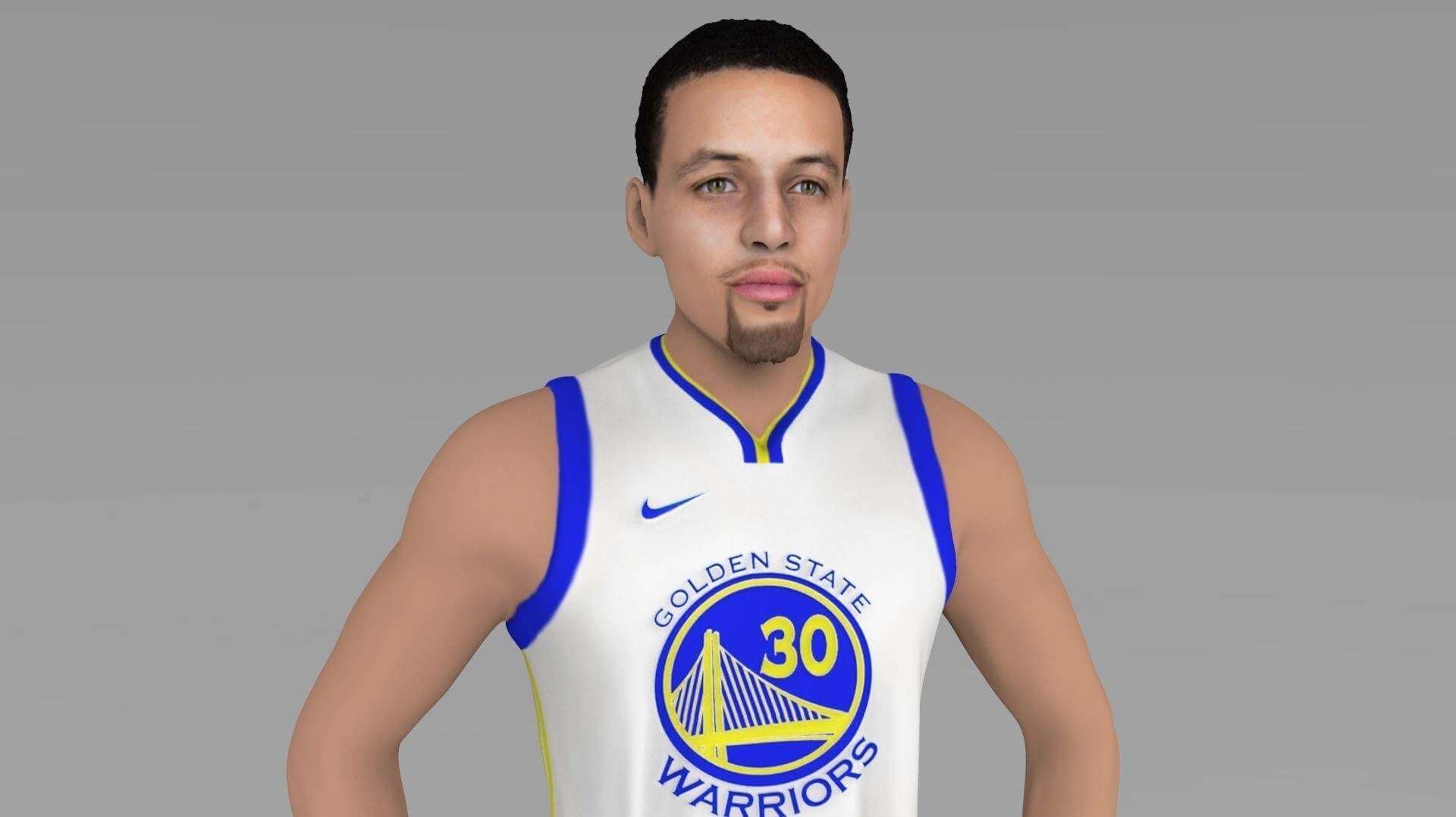 Stephen Curry (Full Color) - 3D Model by PrintedReality