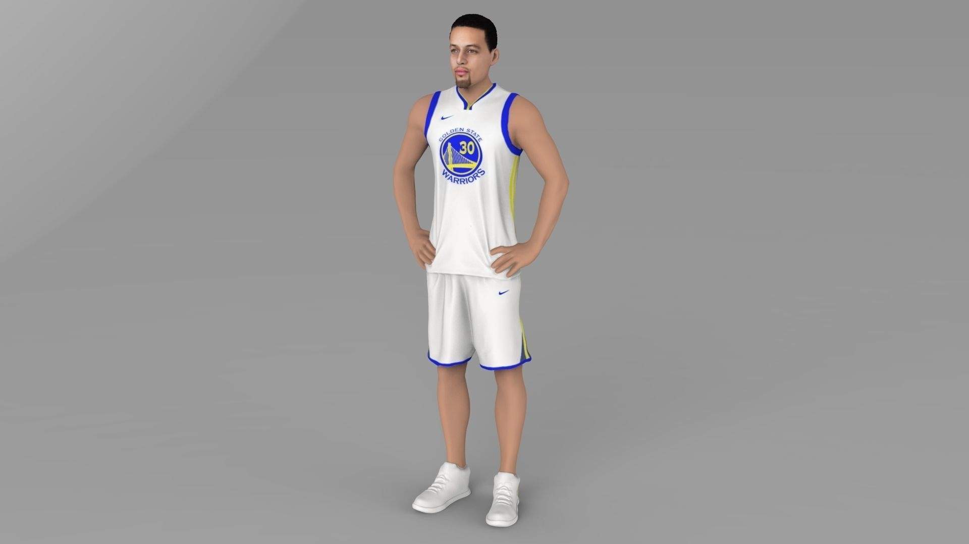 Stephen Curry (Full Color) - 3D Model by PrintedReality