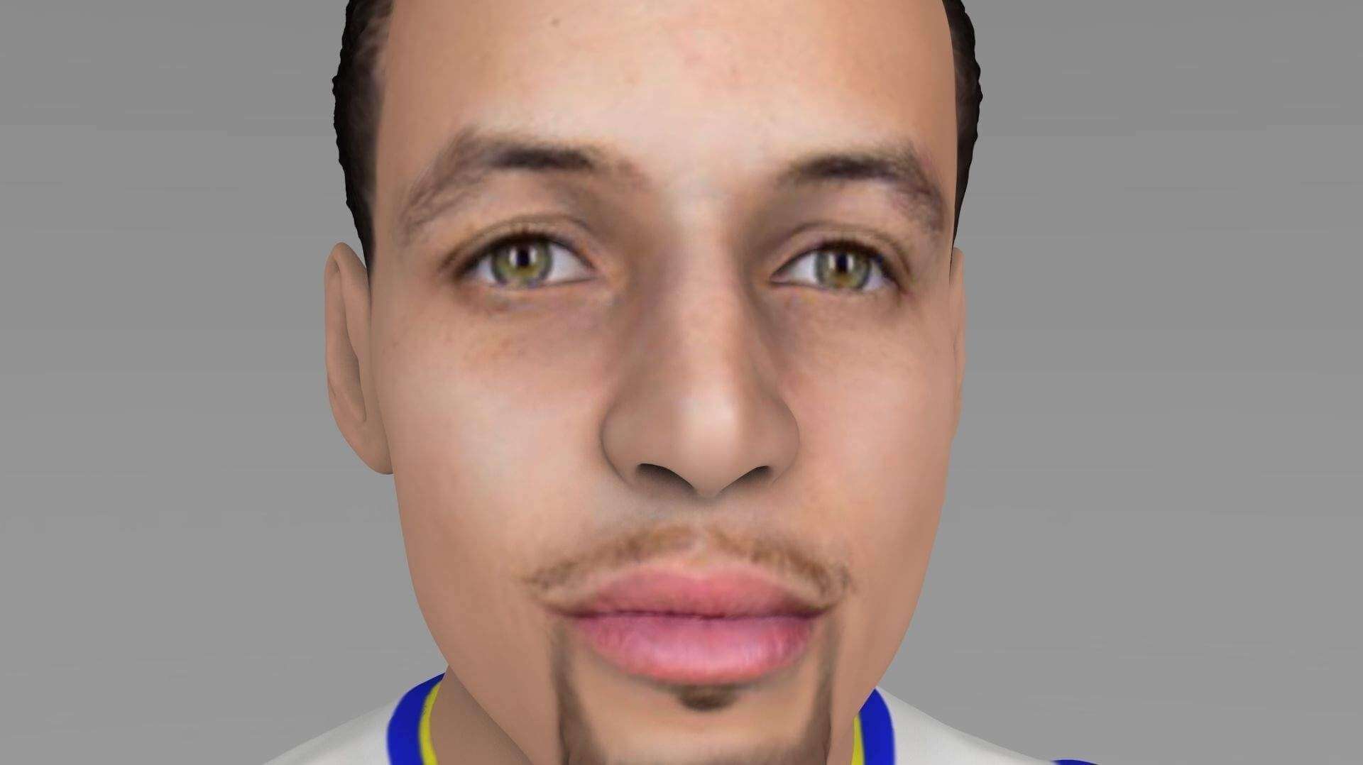 Stephen Curry (Full Color) - 3D Model by PrintedReality