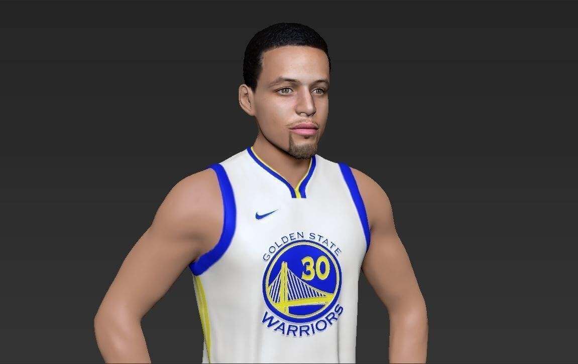 Stephen Curry (Full Color) - 3D Model by PrintedReality