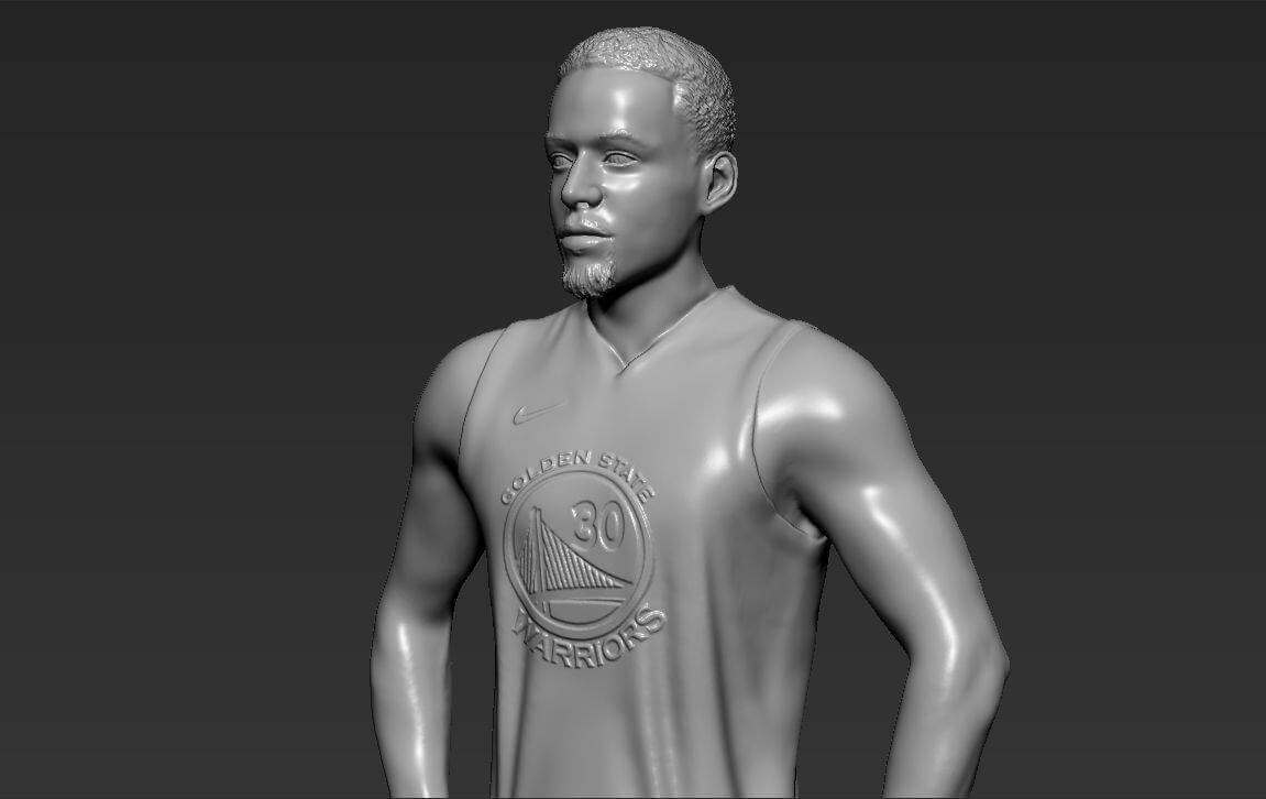 Stephen Curry (Full Color) - 3D Model by PrintedReality