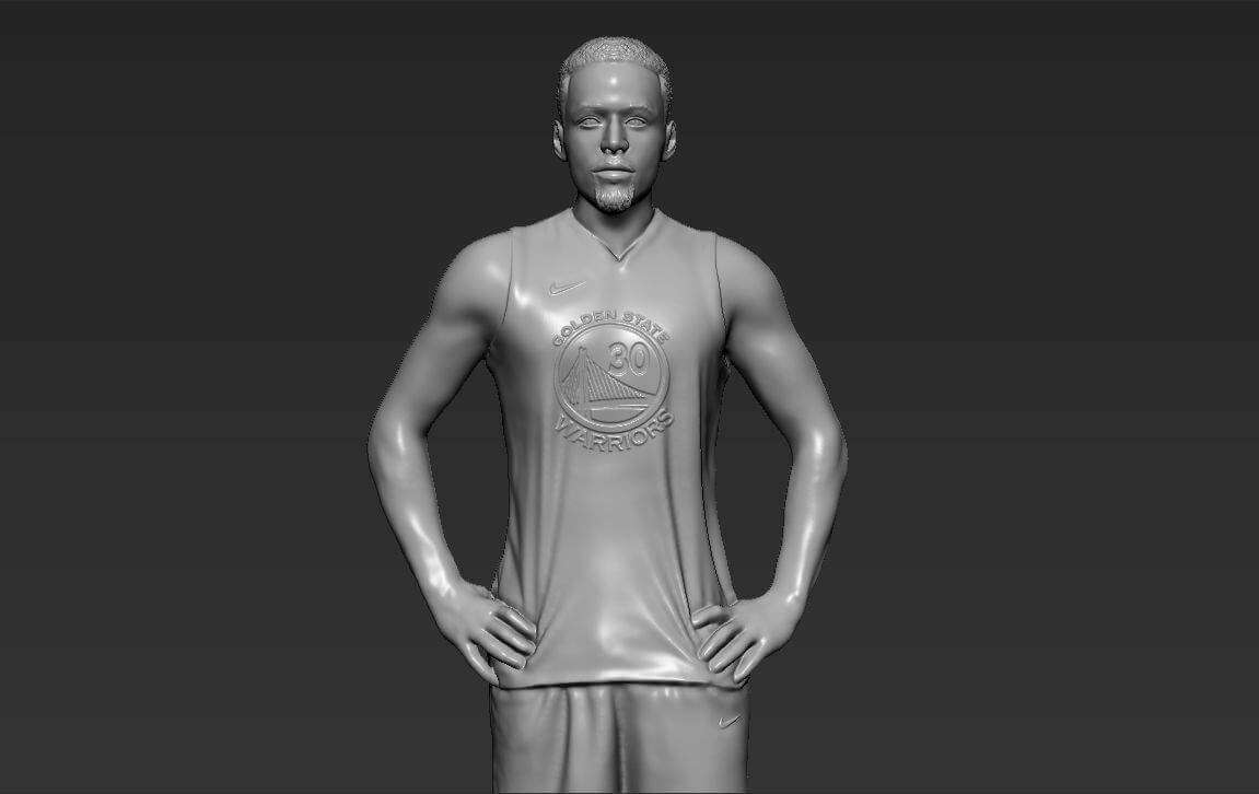 Stephen Curry (Full Color) - 3D Model by PrintedReality