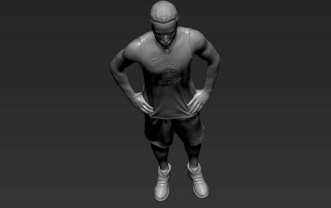 Stephen Curry (Full Color) - 3D Model by PrintedReality