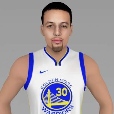 Stephen Curry (Full Color) - 3D Model by PrintedReality