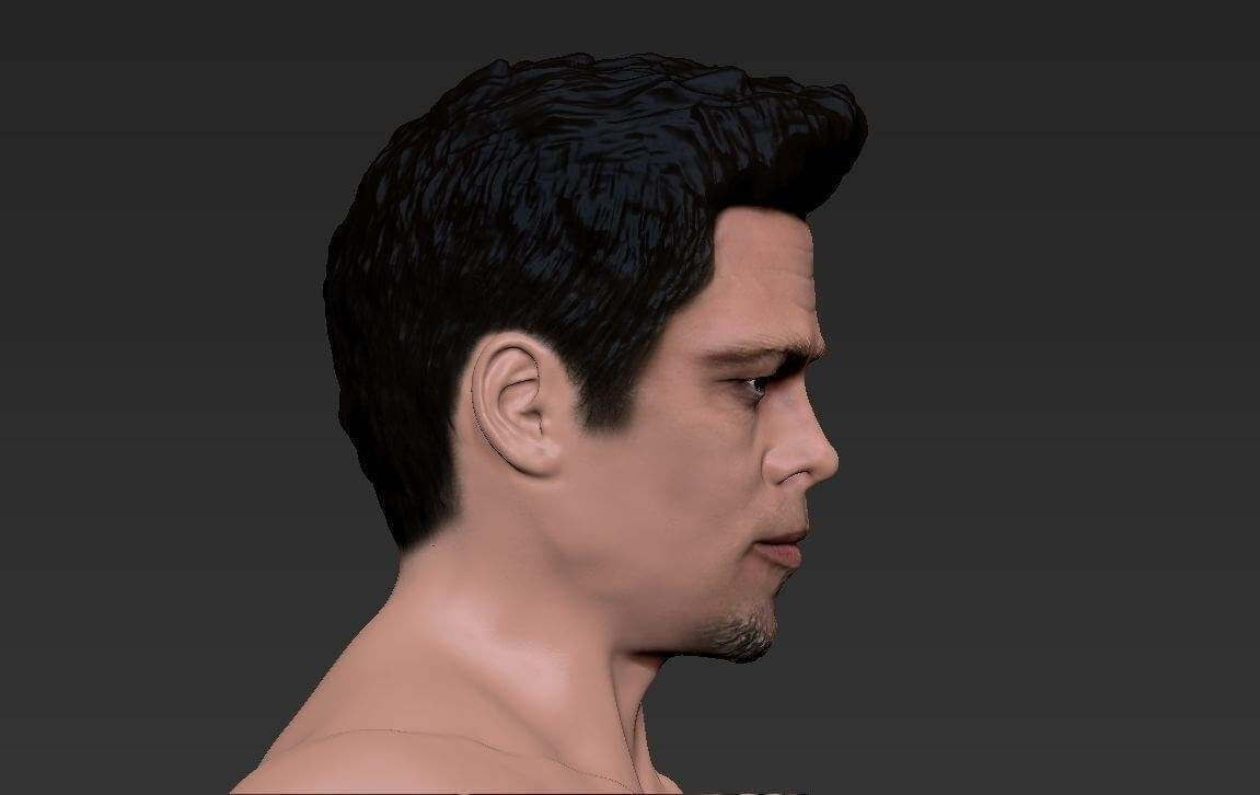 Brad Pitt As Tyler Durden from Fight Club (Full Color) - 3D Model by ...