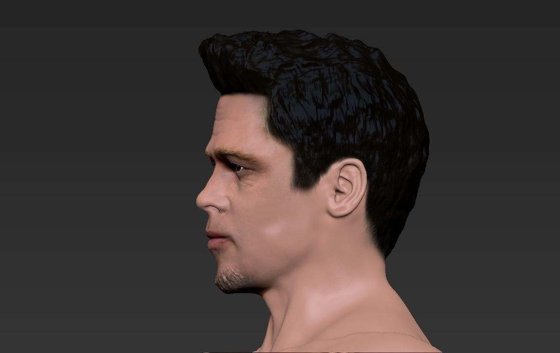 Brad Pitt As Tyler Durden from Fight Club (Full Color) - 3D Model by ...