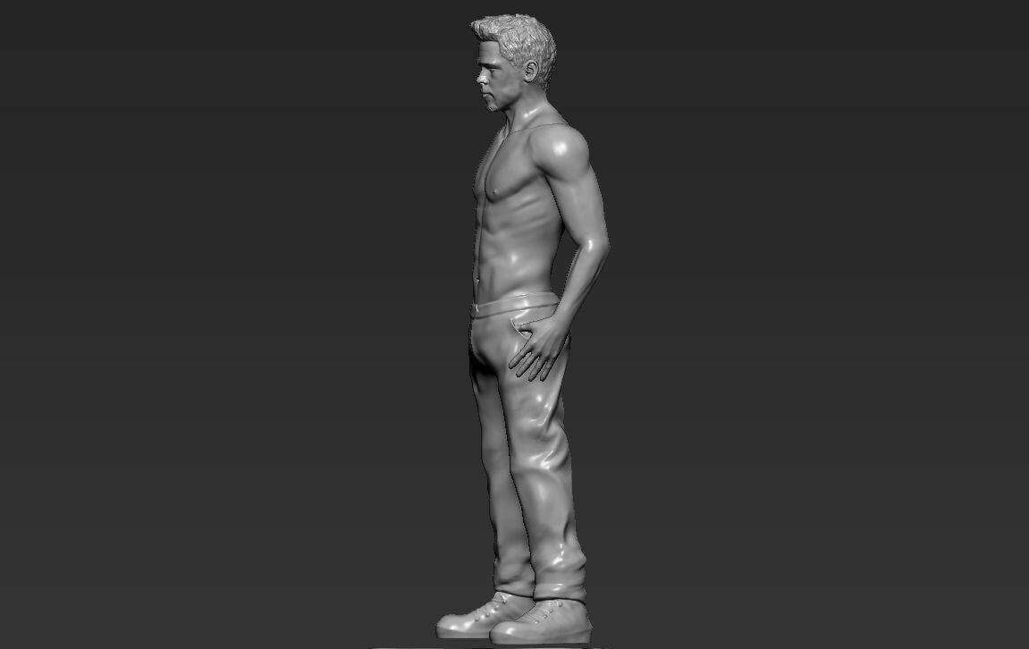 Brad Pitt As Tyler Durden from Fight Club (Full Color) - 3D Model by ...