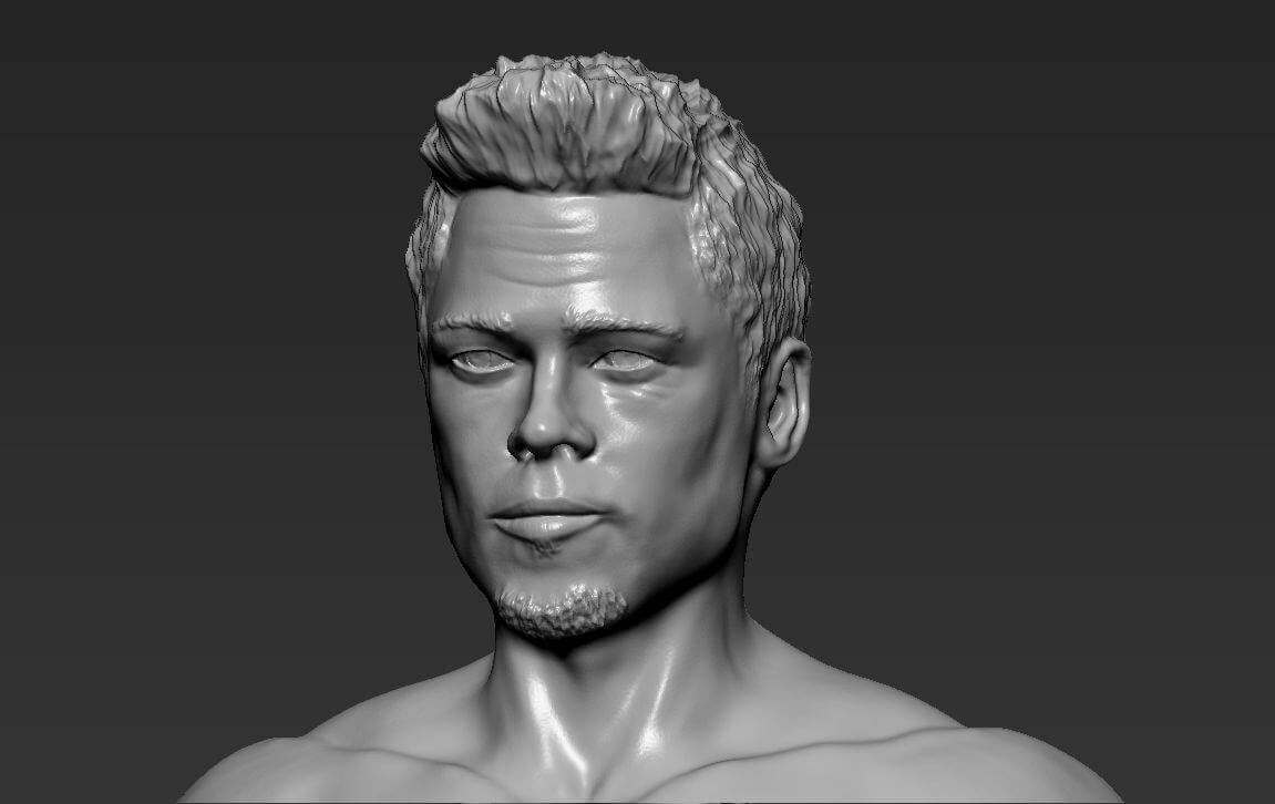 Brad Pitt As Tyler Durden from Fight Club (Full Color) - 3D Model by ...