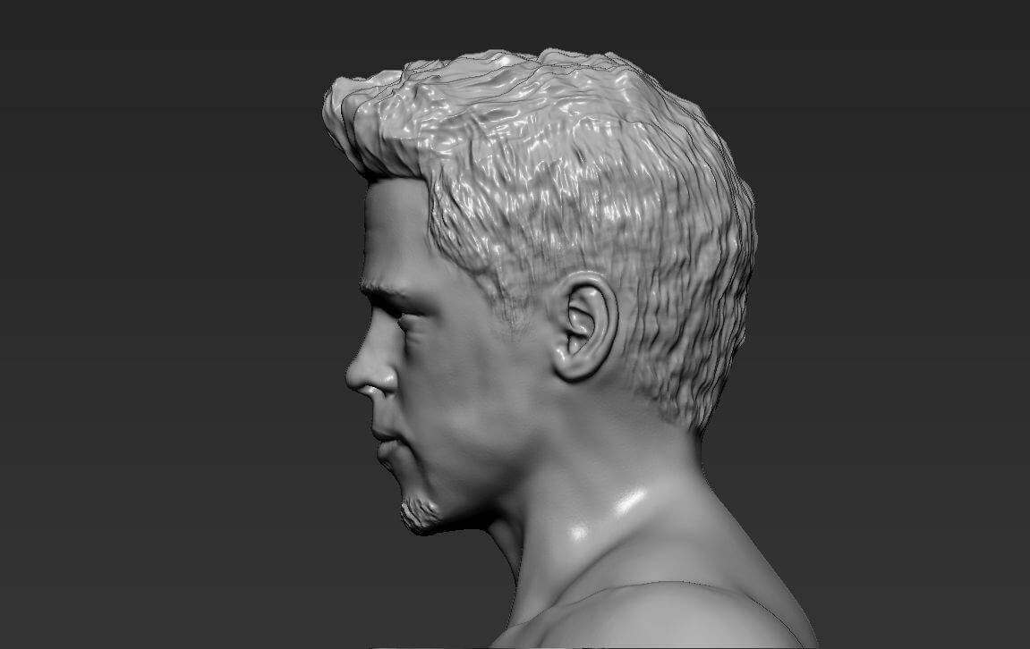 Brad Pitt As Tyler Durden from Fight Club (Full Color) - 3D Model by ...
