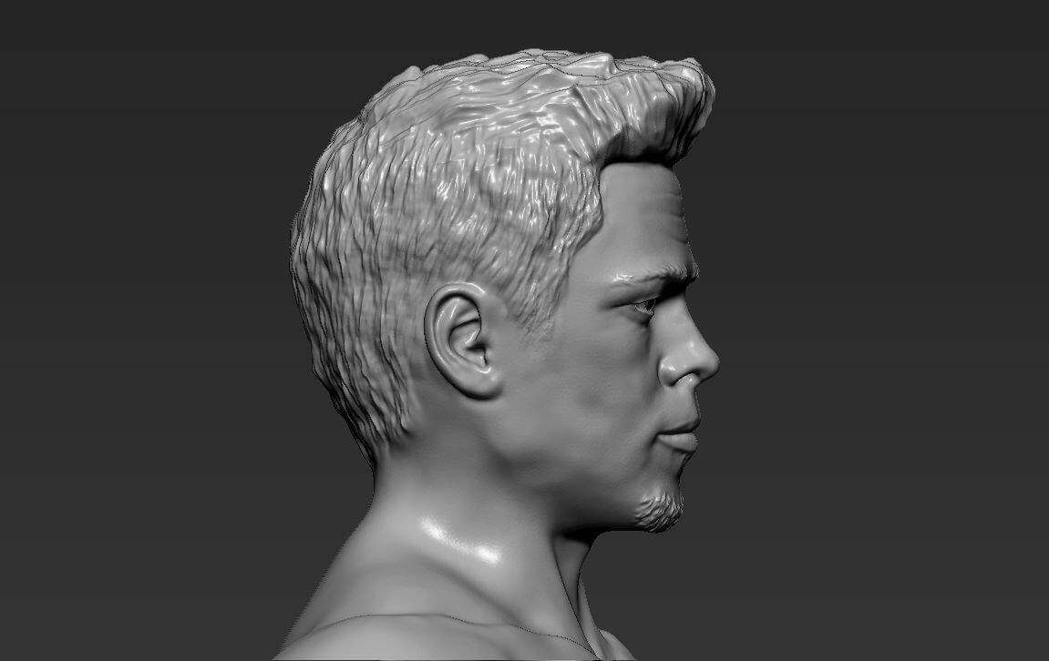 Brad Pitt as Tyler Durden from Fight Club - 3D Model by PrintedReality