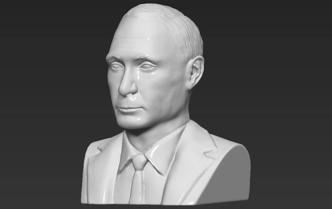 Vladimir Putin Bust - 3D Model by PrintedReality