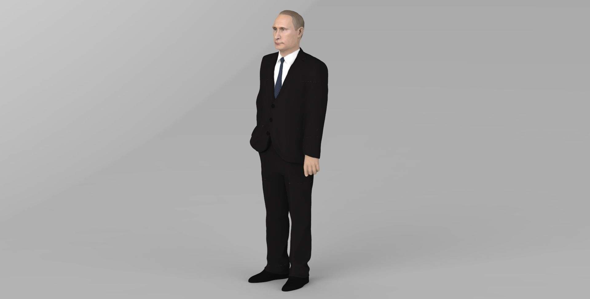 Vladimir Putin (Full Color) - 3D Model by PrintedReality